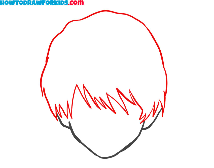 Anime Boy Hair Drawing