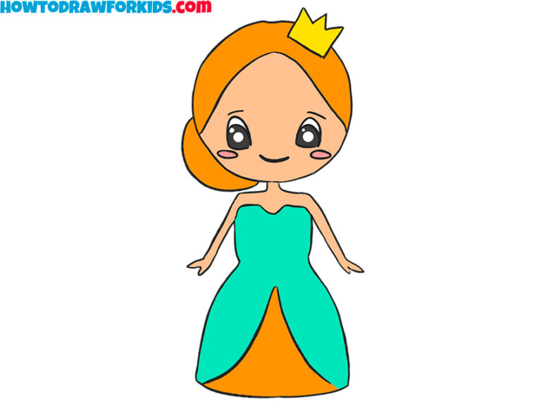 How to Draw a Princess - Easy Drawing Tutorial For Kids