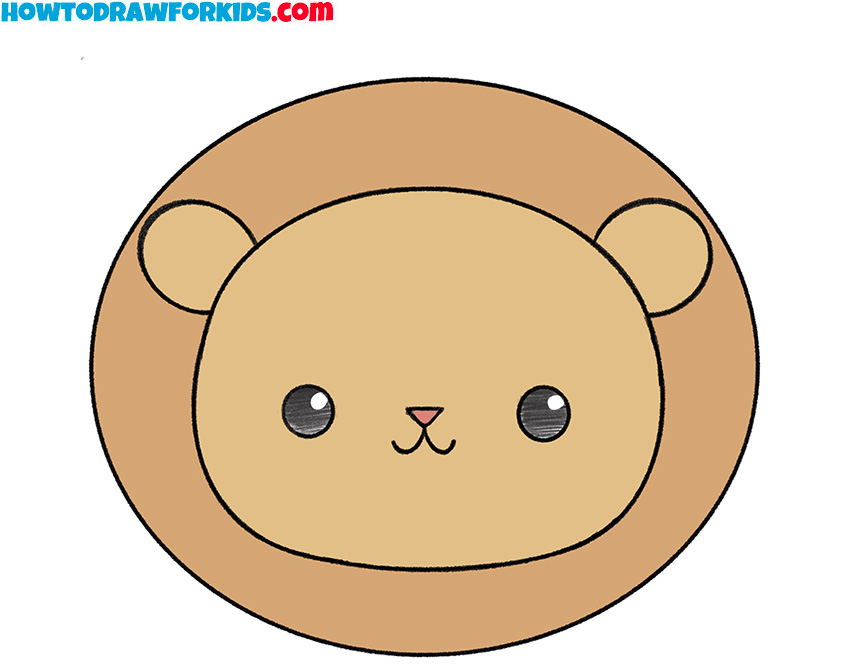 How To Draw A Lion Face For Kindergarten Easy Drawing Tutorial For Kids