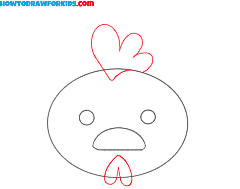 How to Draw a Chicken Face - Easy Tutorial