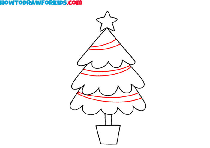 How to Draw a Christmas Tree - Easy Drawing Tutorial For Kids