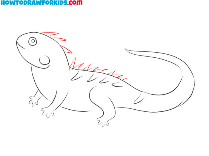 How to Draw an Iguana - Easy Drawing Tutorial For Kids