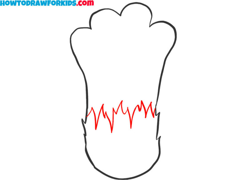 How to Draw a Cat Paw - Easy Drawing Tutorial For Kids