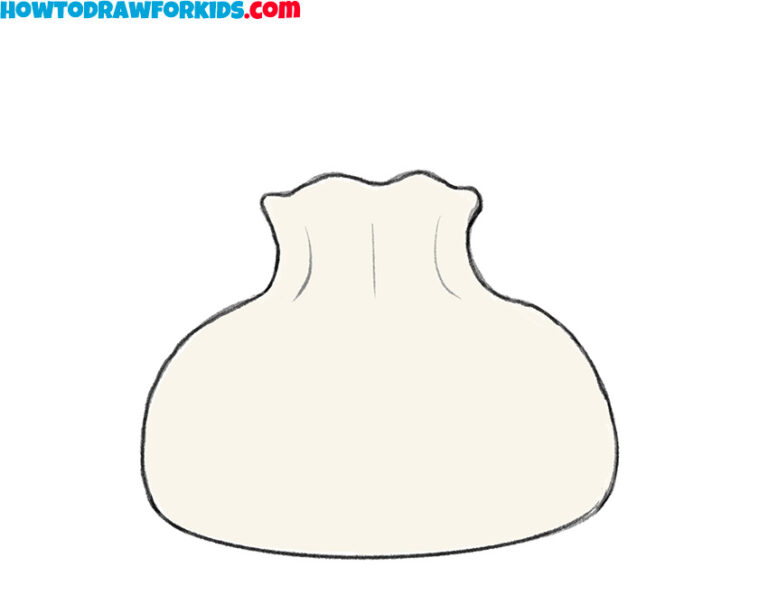 How to Draw a Dumpling - Easy Drawing Tutorial For Kids