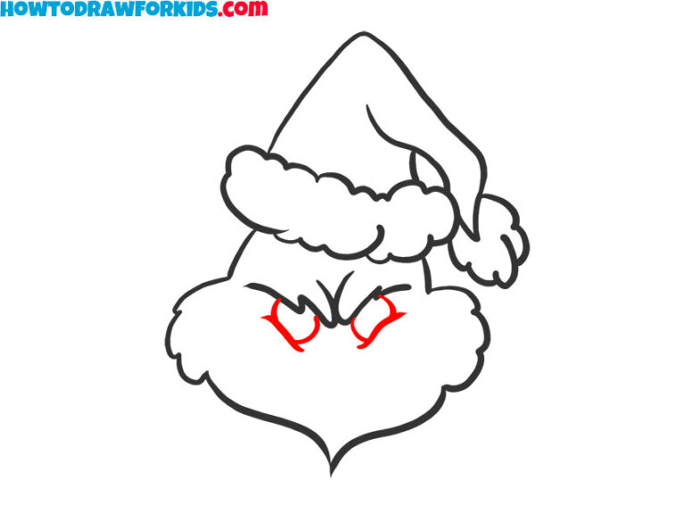 How to Draw Grinch Face - Easy Drawing Tutorial For Kids