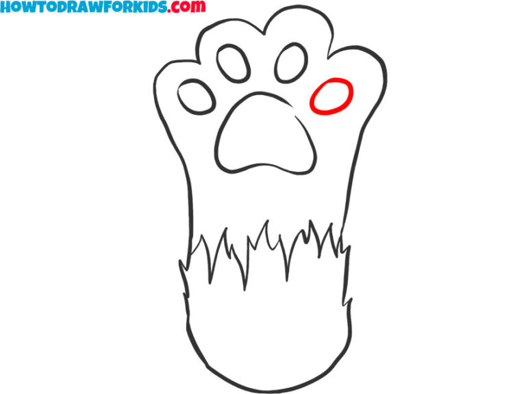 How to Draw a Cat Paw - Easy Drawing Tutorial For Kids