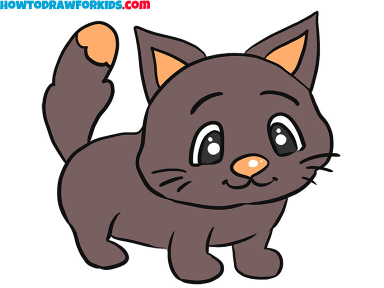 How to Draw a Cartoon Cat - Easy Drawing Tutorial For Kids
