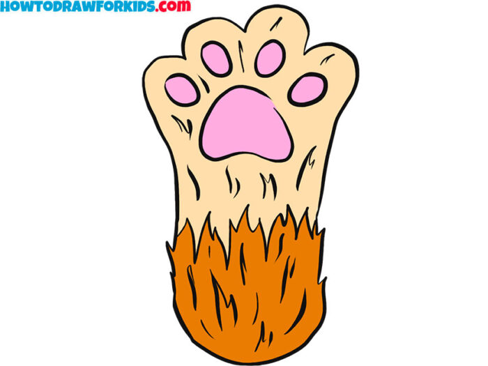 How to Draw a Cat Paw - Easy Drawing Tutorial For Kids
