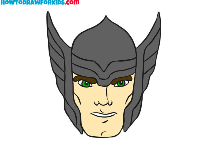 How to Draw Thor Face - Easy Drawing Tutorial For Kids
