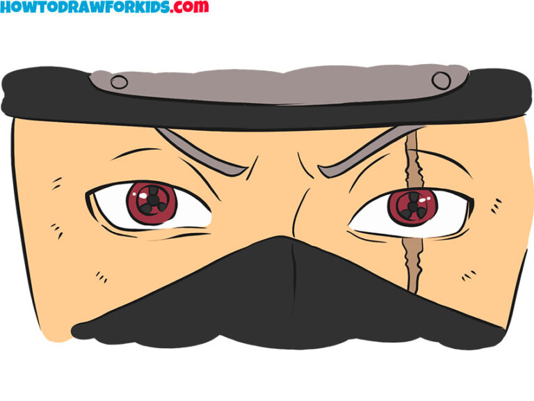 How to Draw Kakashi Eyes - Easy Drawing Tutorial For Kids