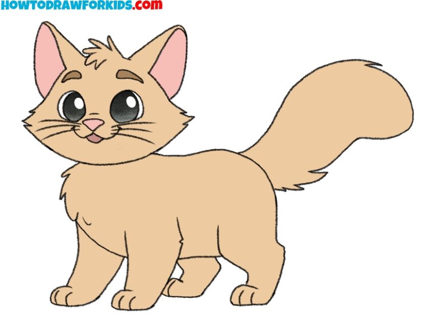 How to Draw a Cartoon Cat - Easy Drawing Tutorial For Kids