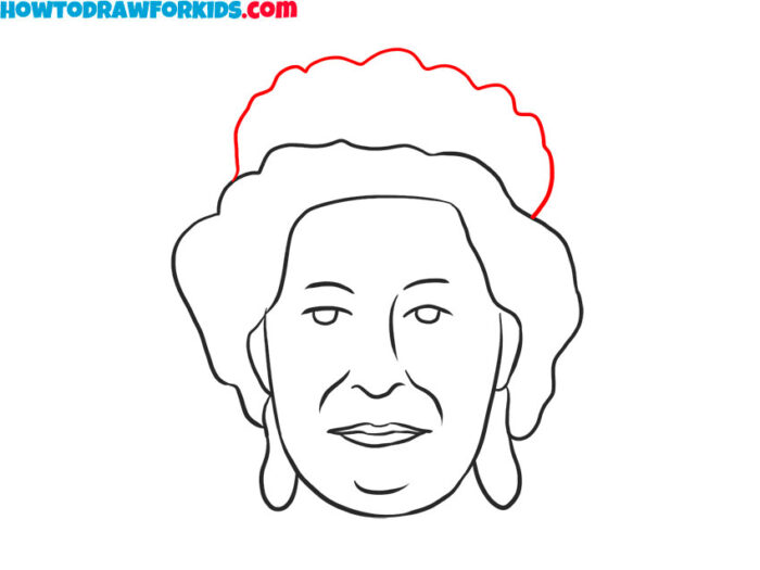 How to Draw Queen Elizabeth - Easy Drawing Tutorial For Kids