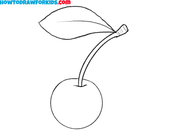 How to Draw a Cherry - Easy Drawing Tutorial For Kids