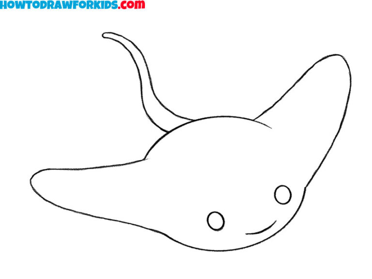 How to Draw a Stingray - Easy Drawing Tutorial For Kids