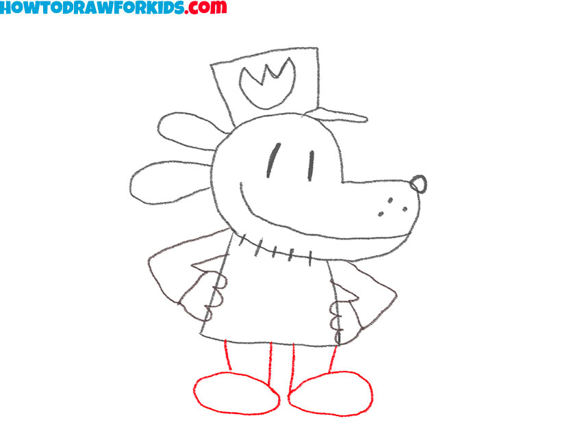 How to Draw Dog Man Step by Step - Easy Drawing Tutorial For Kids