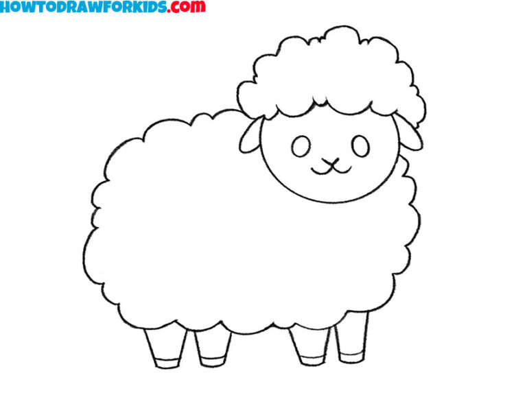 How to Draw a Sheep - Easy Drawing Tutorial For Kids