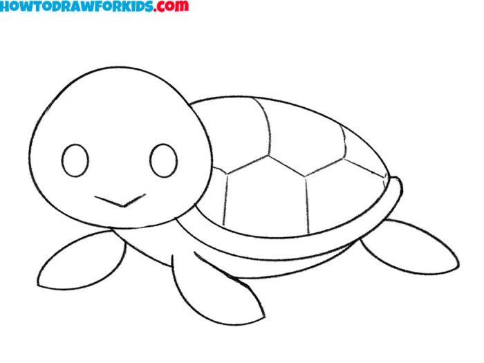 How to Draw a Turtle - Easy Drawing Tutorial For Kids