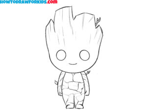 How to Draw Groot - Easy Drawing Tutorial For Kids