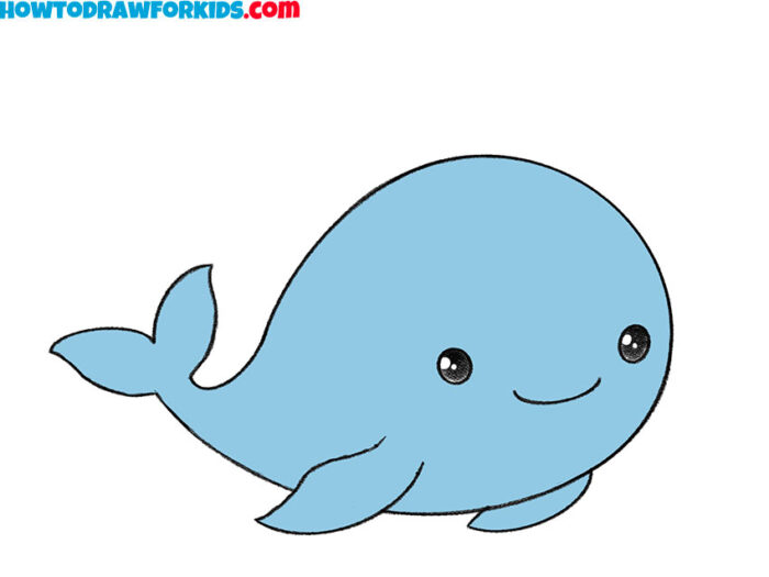 How to Draw a Whale - Easy Drawing Tutorial For Kids