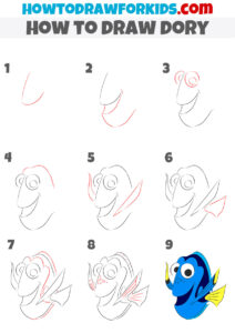 How to Draw Dory - Easy Drawing Tutorial For Kids