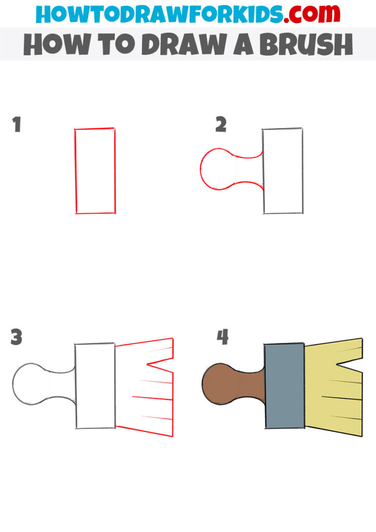 How to Draw a Paintbrush - Easy Drawing Tutorial For Kids