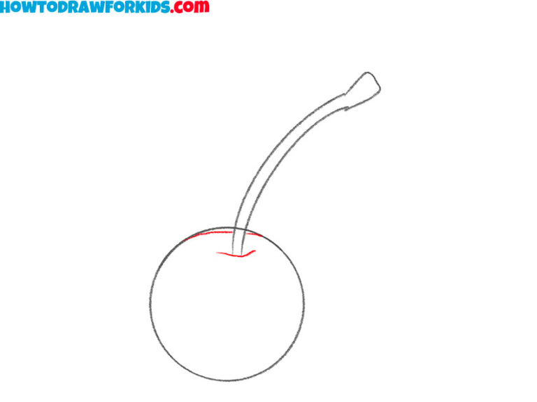 How to Draw a Cherry - Easy Drawing Tutorial For Kids