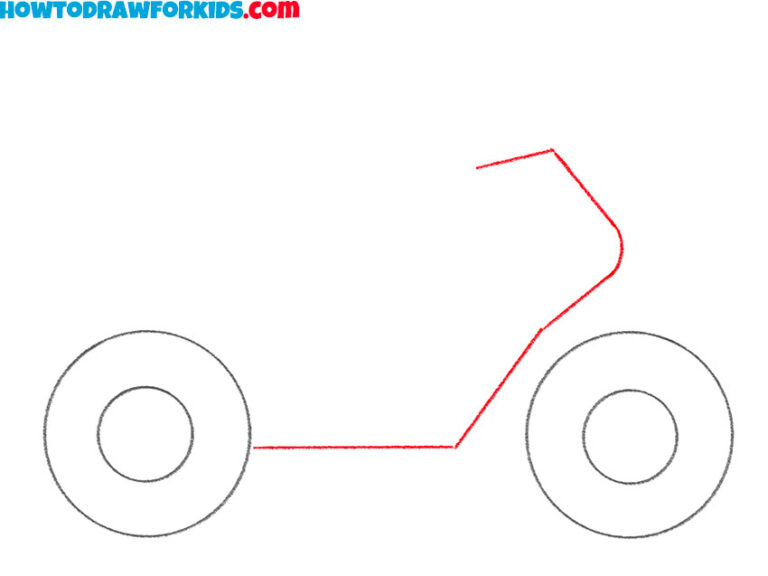 How to Draw a Moped - Easy Drawing Tutorial For Kids