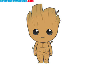 How to Draw Groot - Easy Drawing Tutorial For Kids