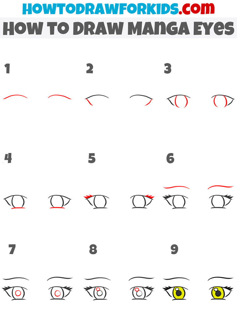How to Draw Anime Eyes - Easy Drawing Tutorial For Kids
