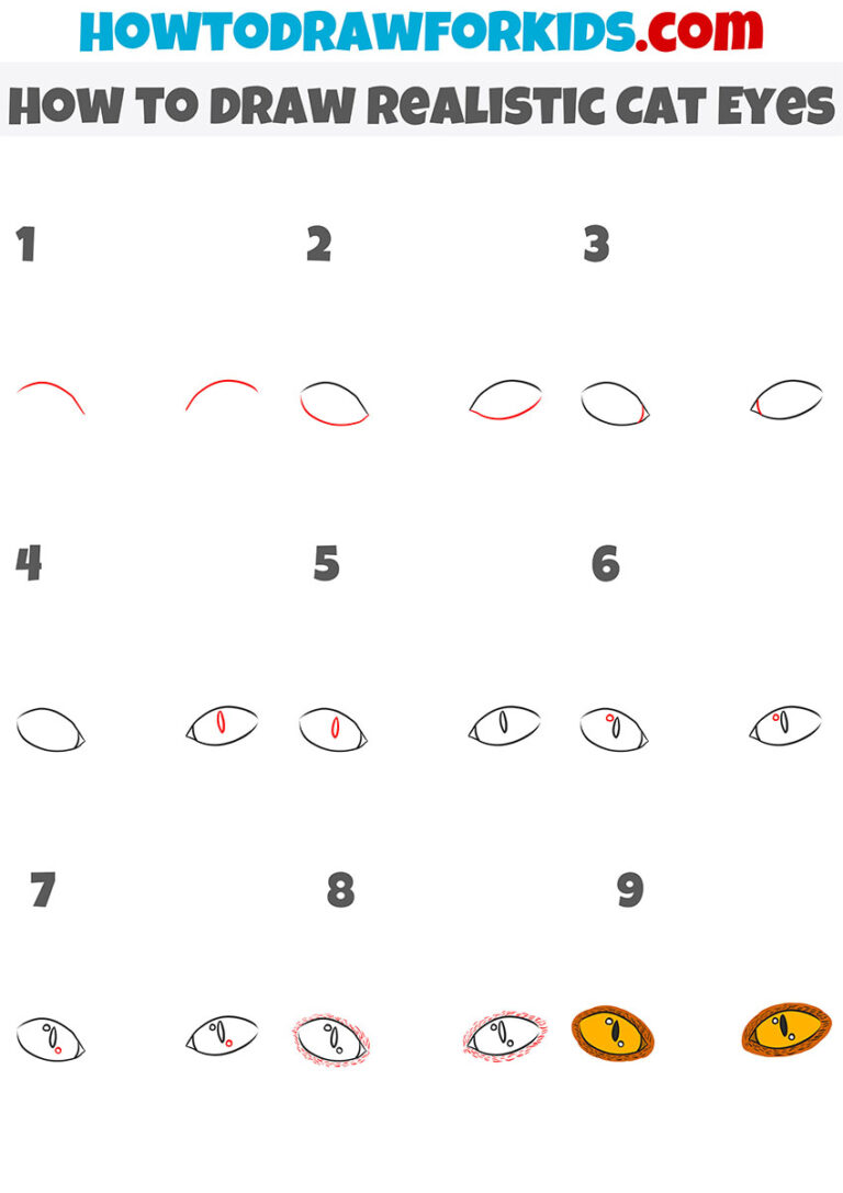 How to Draw Cat Eyes - Easy Drawing Tutorial For Kids