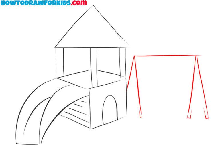 How to Draw a Playground - Easy Drawing Tutorial For Kids