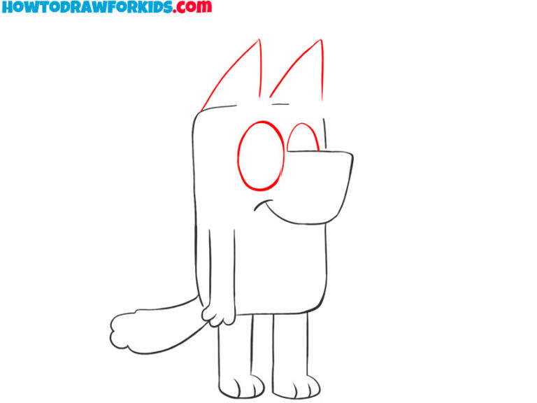How to Draw Bluey - Easy Drawing Tutorial For Kids