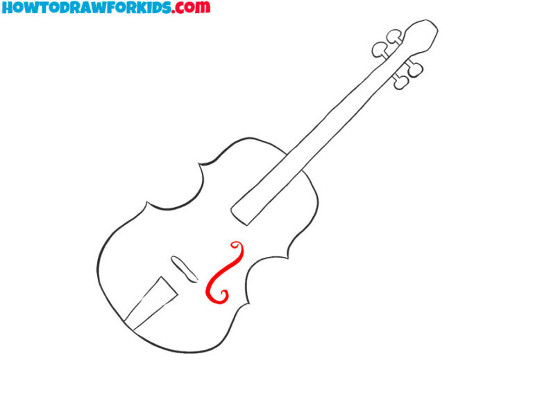 How to Draw a Violin - Easy Drawing Tutorial For Kids
