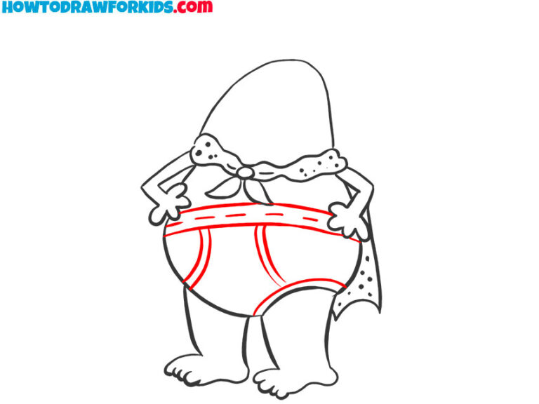 How to Draw Captain Underpants - Easy Drawing Tutorial For Kids