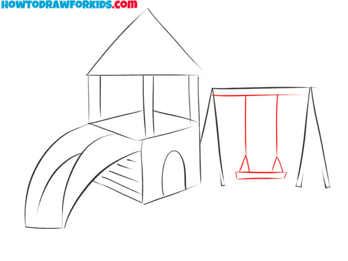 How to Draw a Playground - Easy Drawing Tutorial For Kids