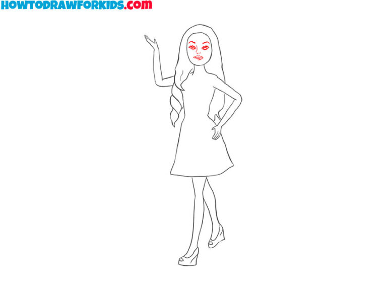 How to Draw Barbie - Easy Drawing Tutorial For Kids