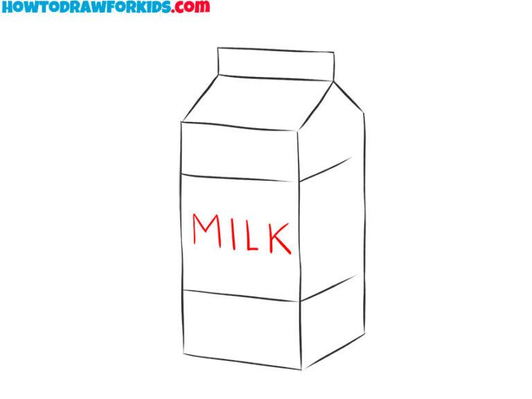 How to Draw Cartoon Milk - Easy Drawing Tutorial For Kids