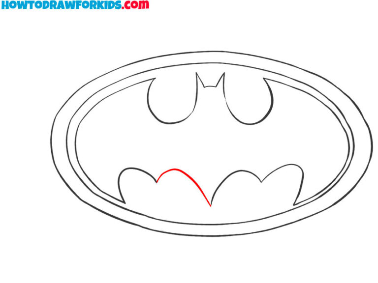 How to Draw Batman Logo - Easy Drawing Tutorial For Kids