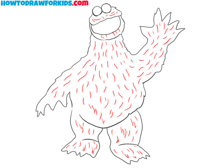 How to Draw Cookie Monster - Easy Drawing Tutorial For Kids