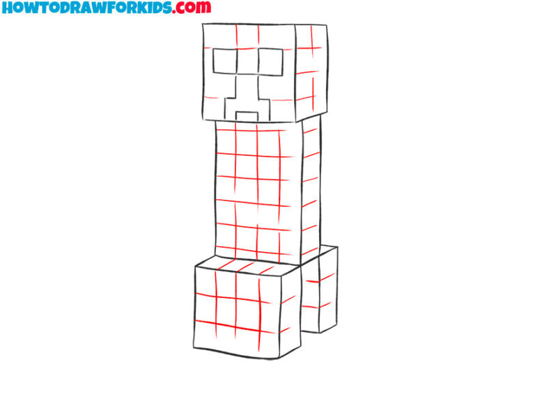 How to Draw Creeper - Easy Drawing Tutorial For Kids