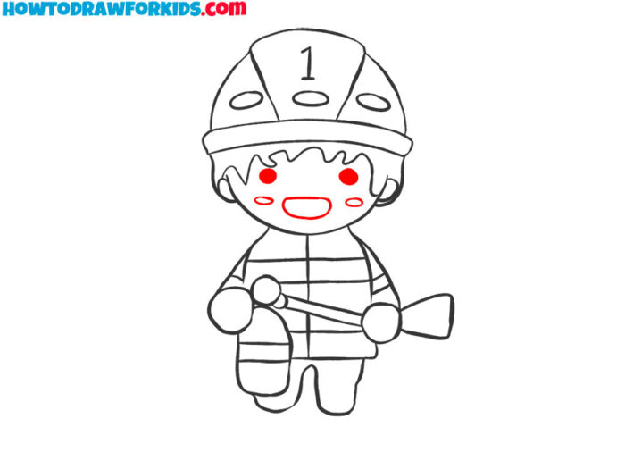 How to Draw a Firefighter - Easy Drawing Tutorial For Kids