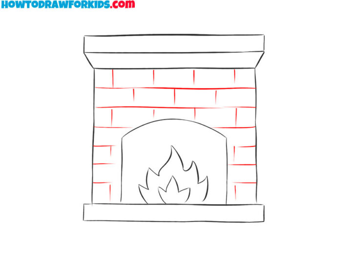 How to Draw a Fireplace - Easy Drawing Tutorial For Kids