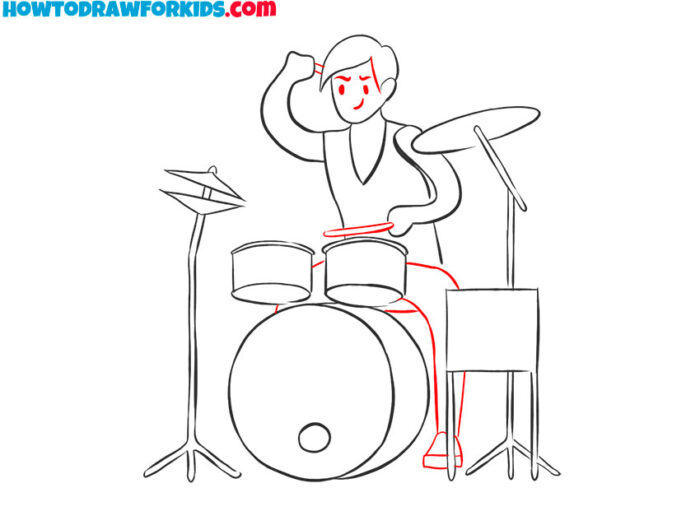 How to Draw a Drummer - Easy Drawing Tutorial For Kids