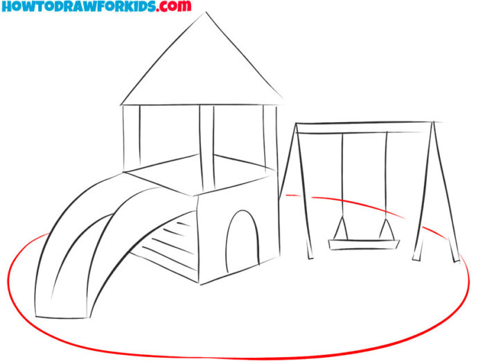 How to Draw a Playground - Easy Drawing Tutorial For Kids