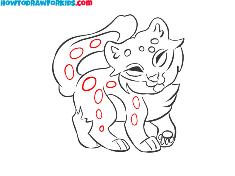 How to Draw a Snow Leopard - Easy Drawing Tutorial For Kids