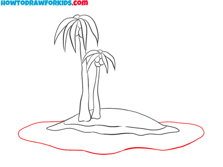 How to Draw an Island - Easy Drawing Tutorial For Kids