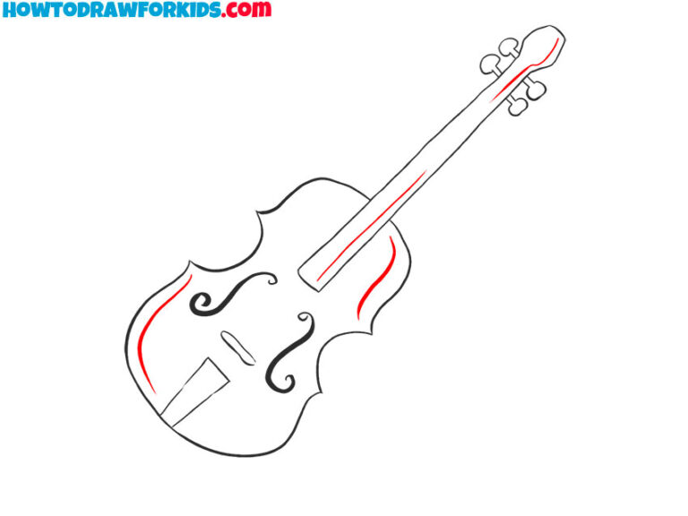 How to Draw a Violin - Easy Drawing Tutorial For Kids