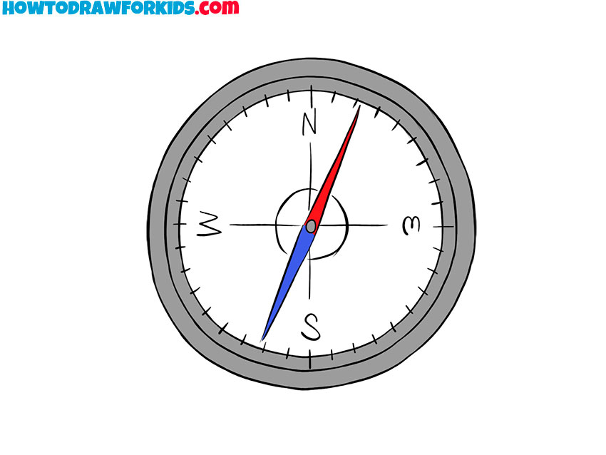 How To Draw A Compass Easy Drawing Tutorial For Kids