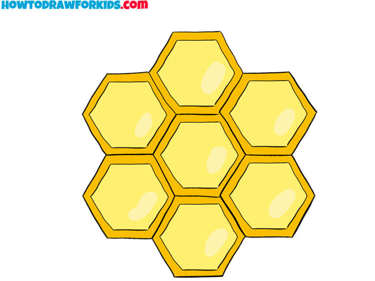 How to Draw a Honeycomb - Easy Drawing Tutorial For Kids