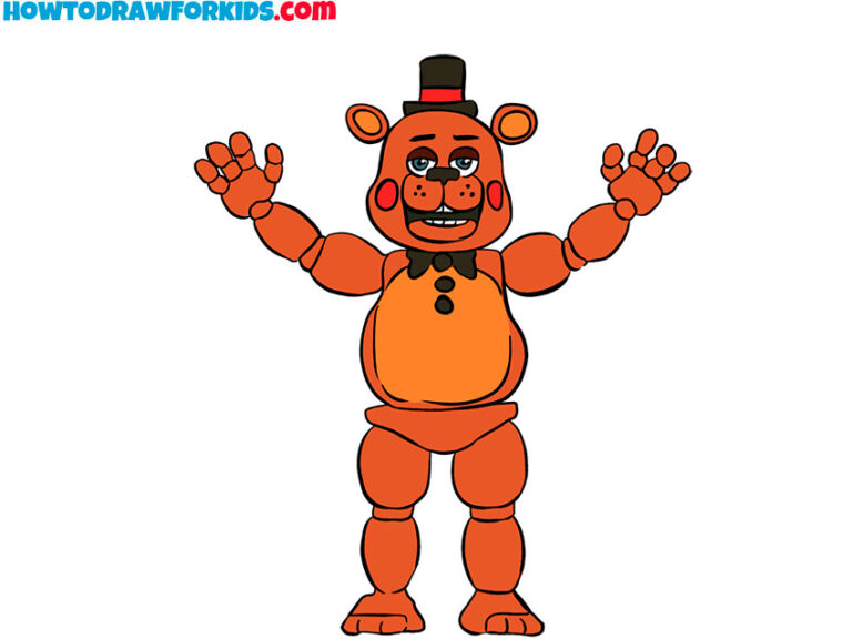 How to Draw Freddy Fazbear - Easy Drawing Tutorial For Kids